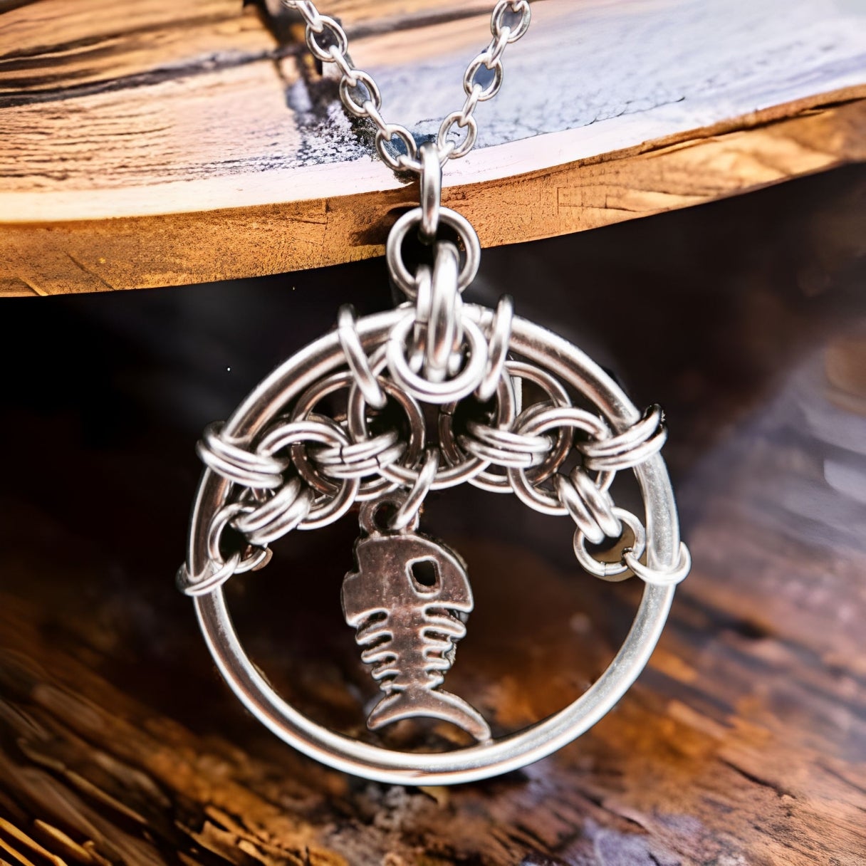 Fish Bone Pendant | Luci Belle Lu Designs